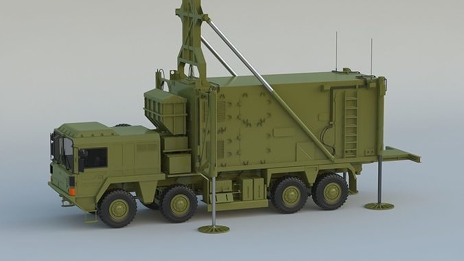 Mobile Tracking Radar Truck 3D model | CGTrader