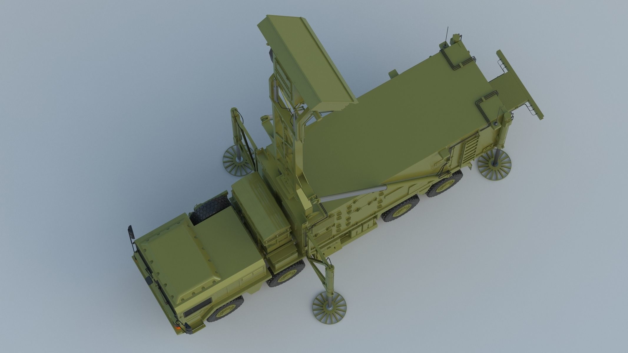Mobile Tracking Radar Truck 3D model | CGTrader