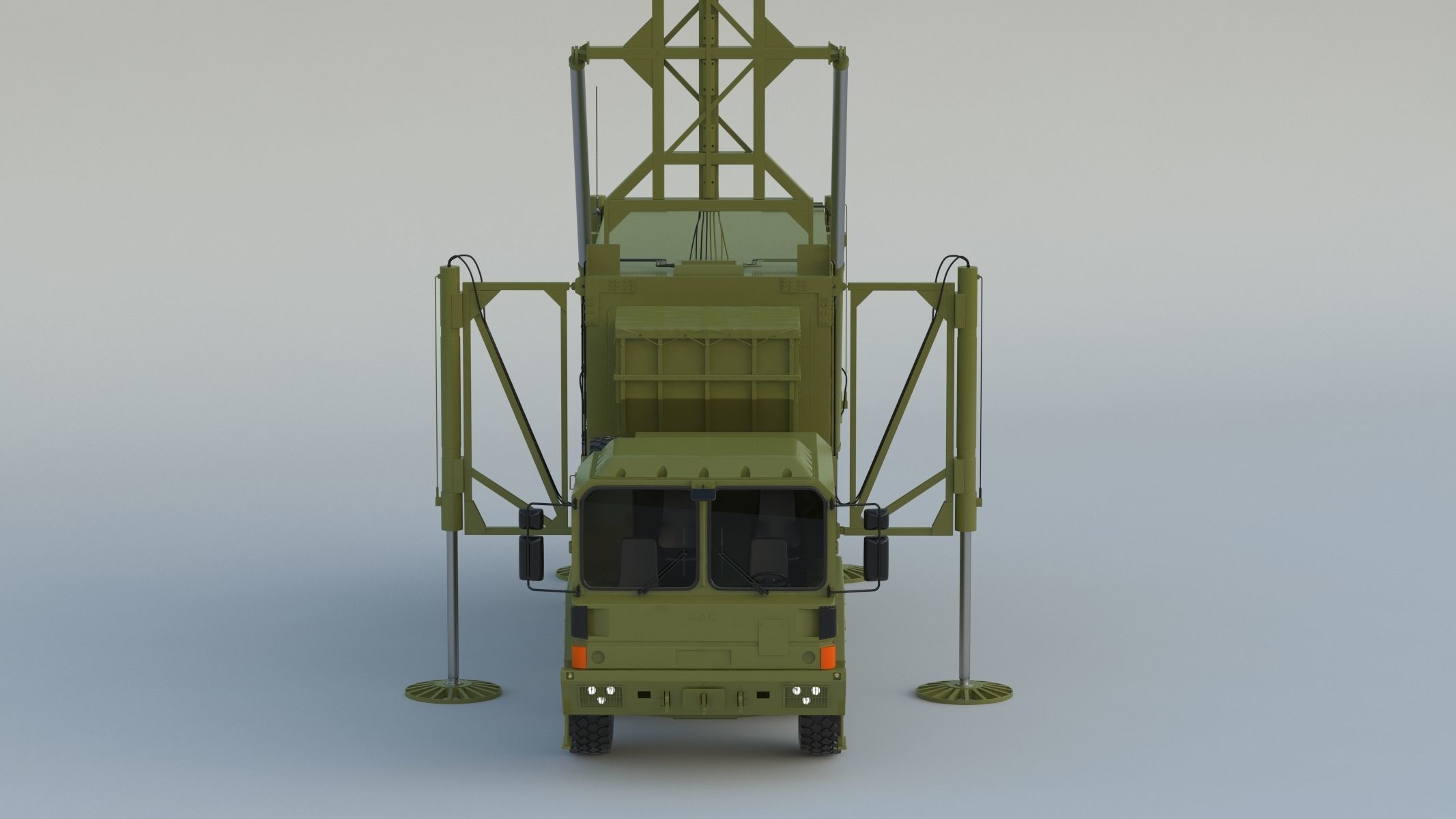 Mobile Tracking Radar Truck 3D model | CGTrader