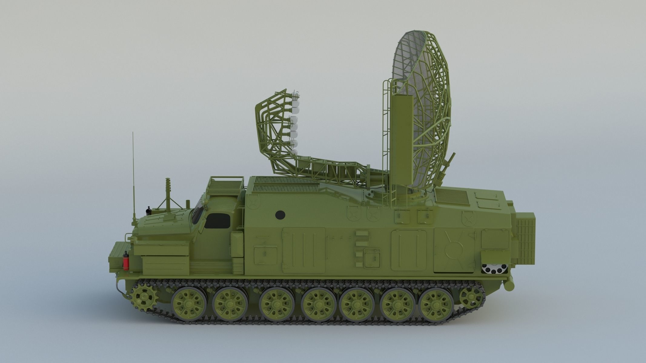 P-40 Radar Armour Long Track 3D model | CGTrader