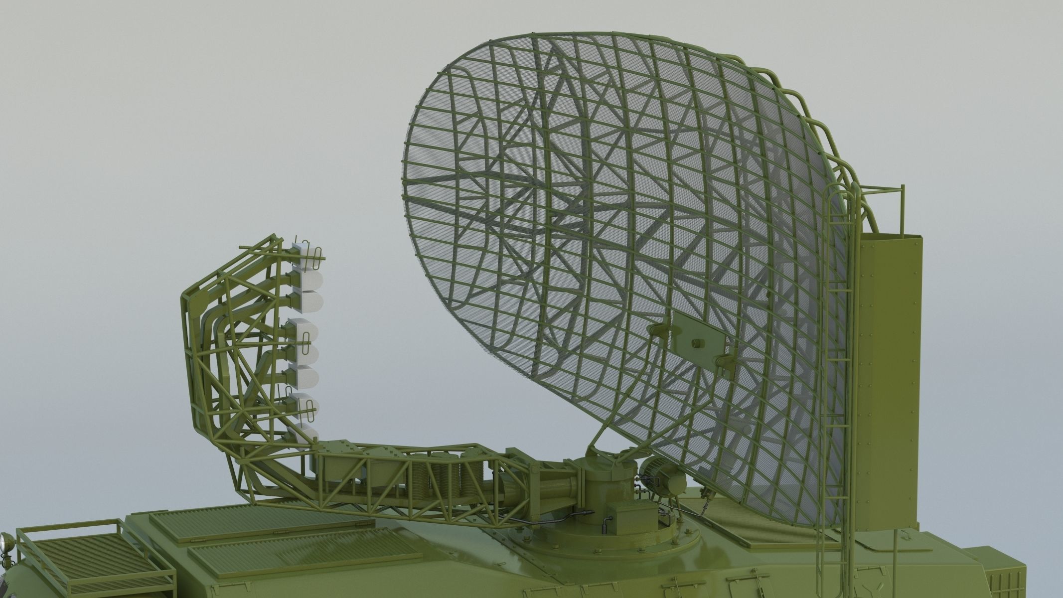 P-40 Radar Armour Long Track 3D model | CGTrader