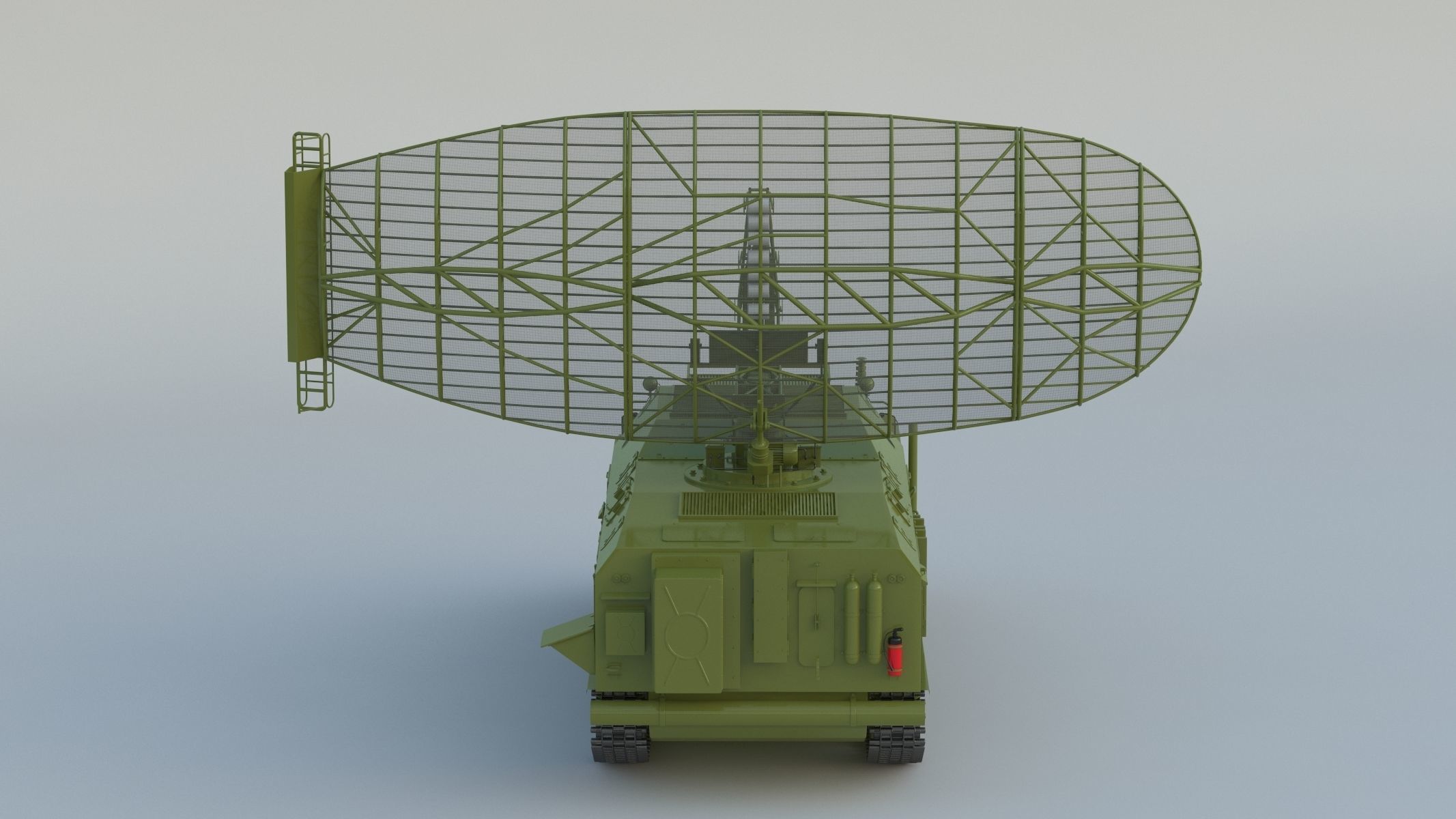 P-40 Radar Armour Long Track 3D model | CGTrader