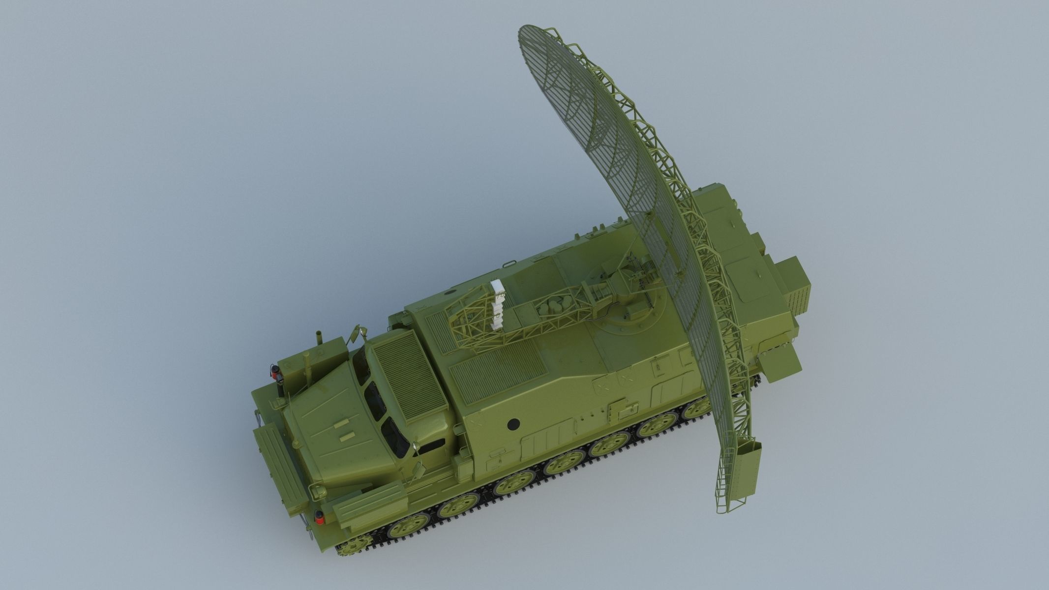 P-40 Radar Armour Long Track 3D model | CGTrader