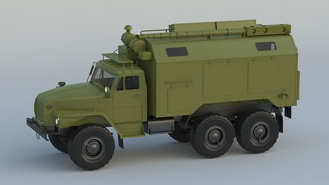Ural-4320 Command 3D model | CGTrader
