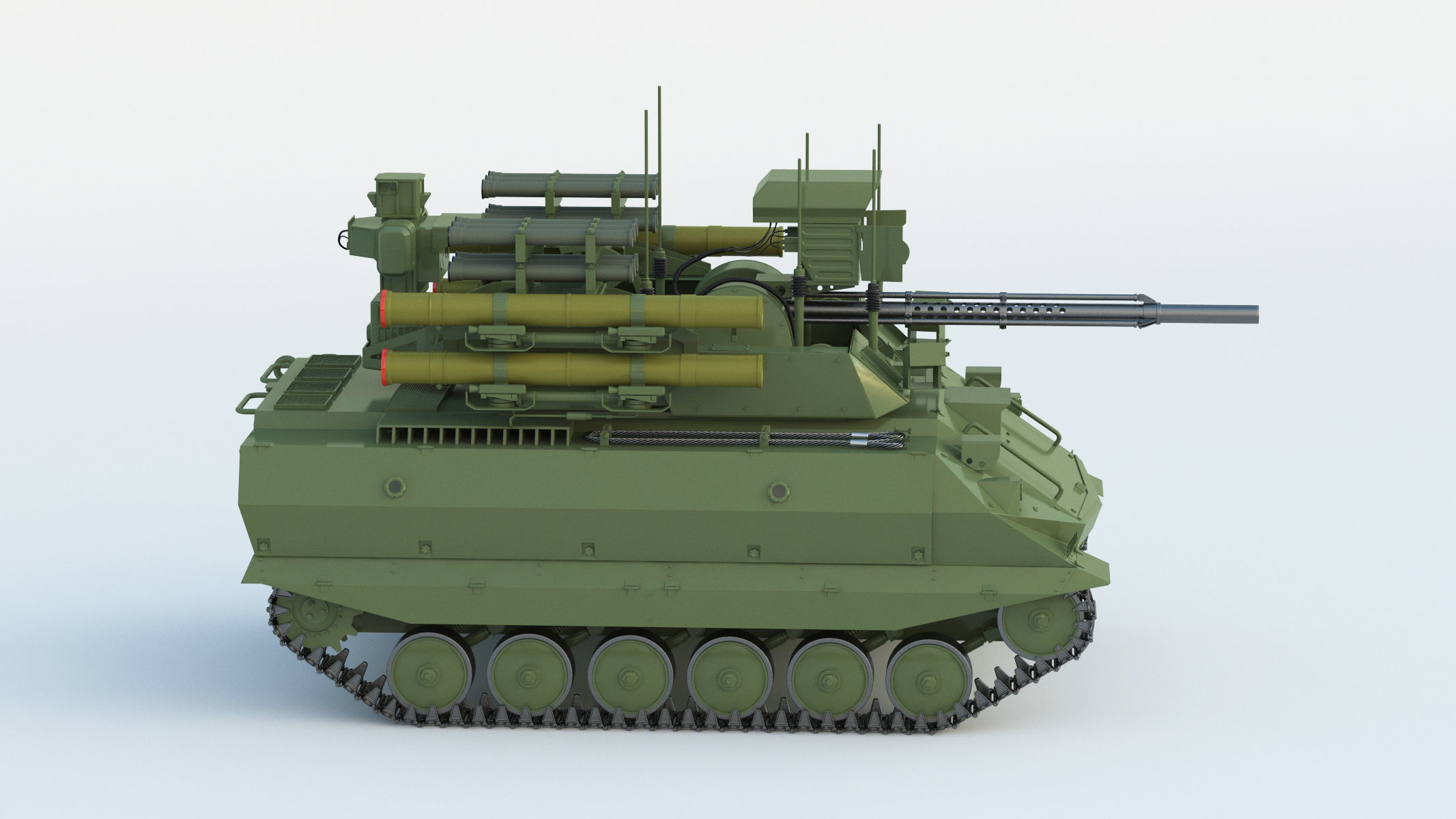 Uran-9 armored vehicle with machine gun 3D model | CGTrader