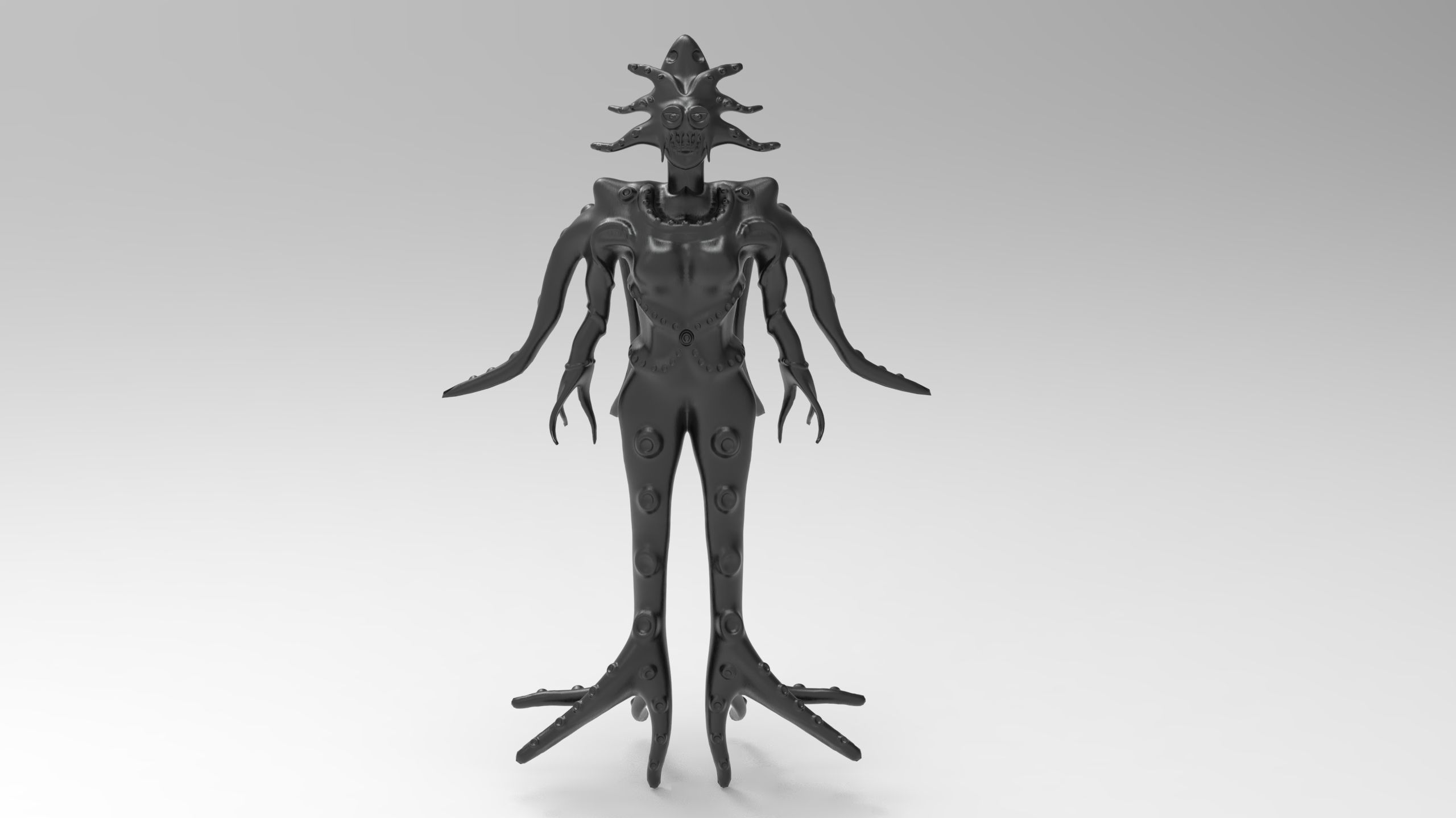 Female Human-Octopus Creature 3D model | CGTrader