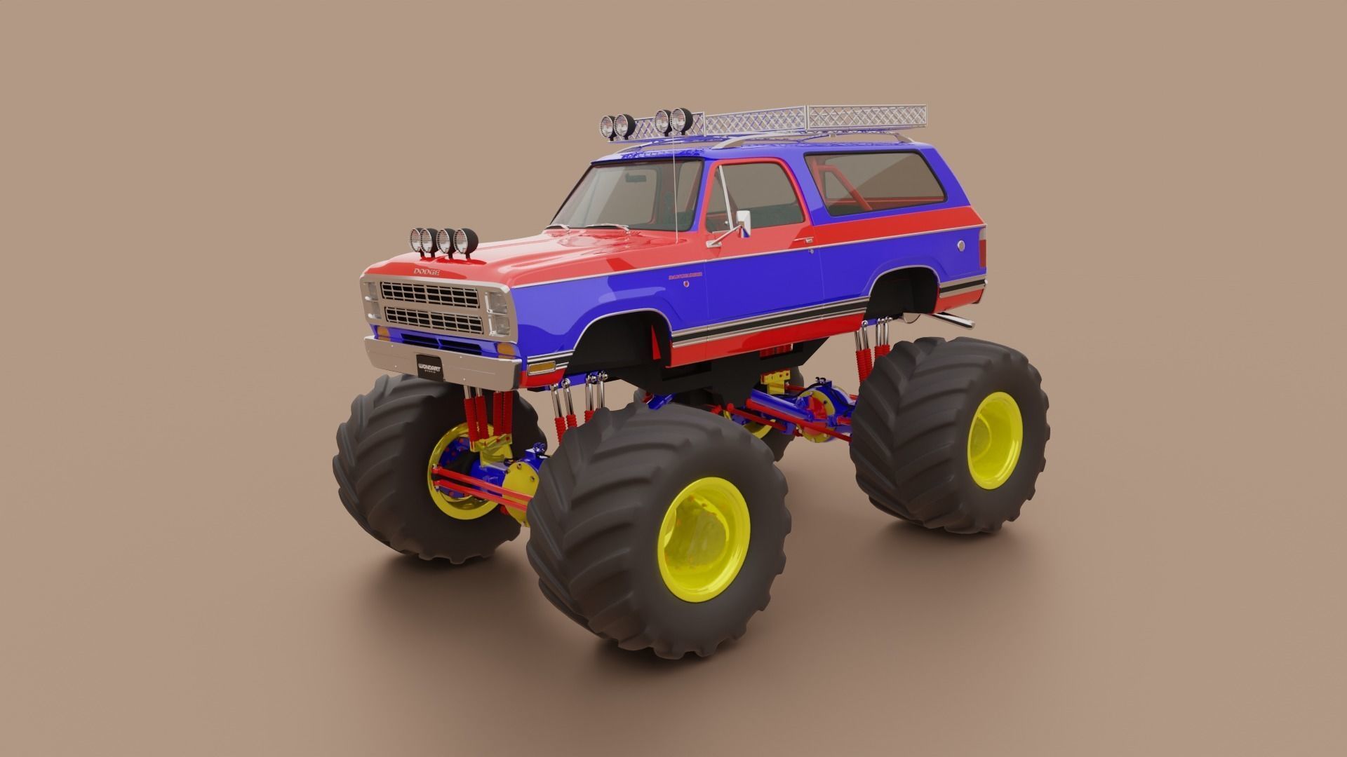 Dodge RAM charger 1979 Monster Truck 3D model | CGTrader