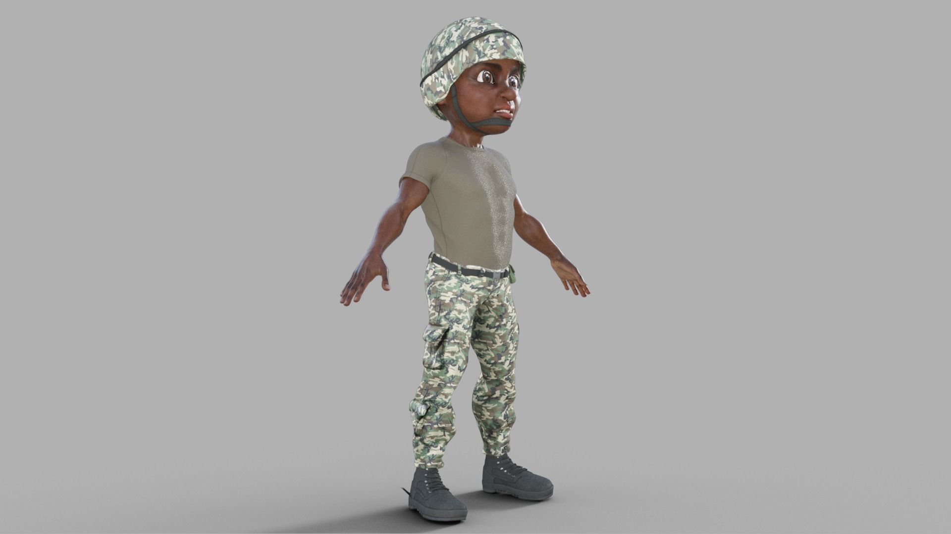 3D Cartoon Soldier 3D model rigged | CGTrader