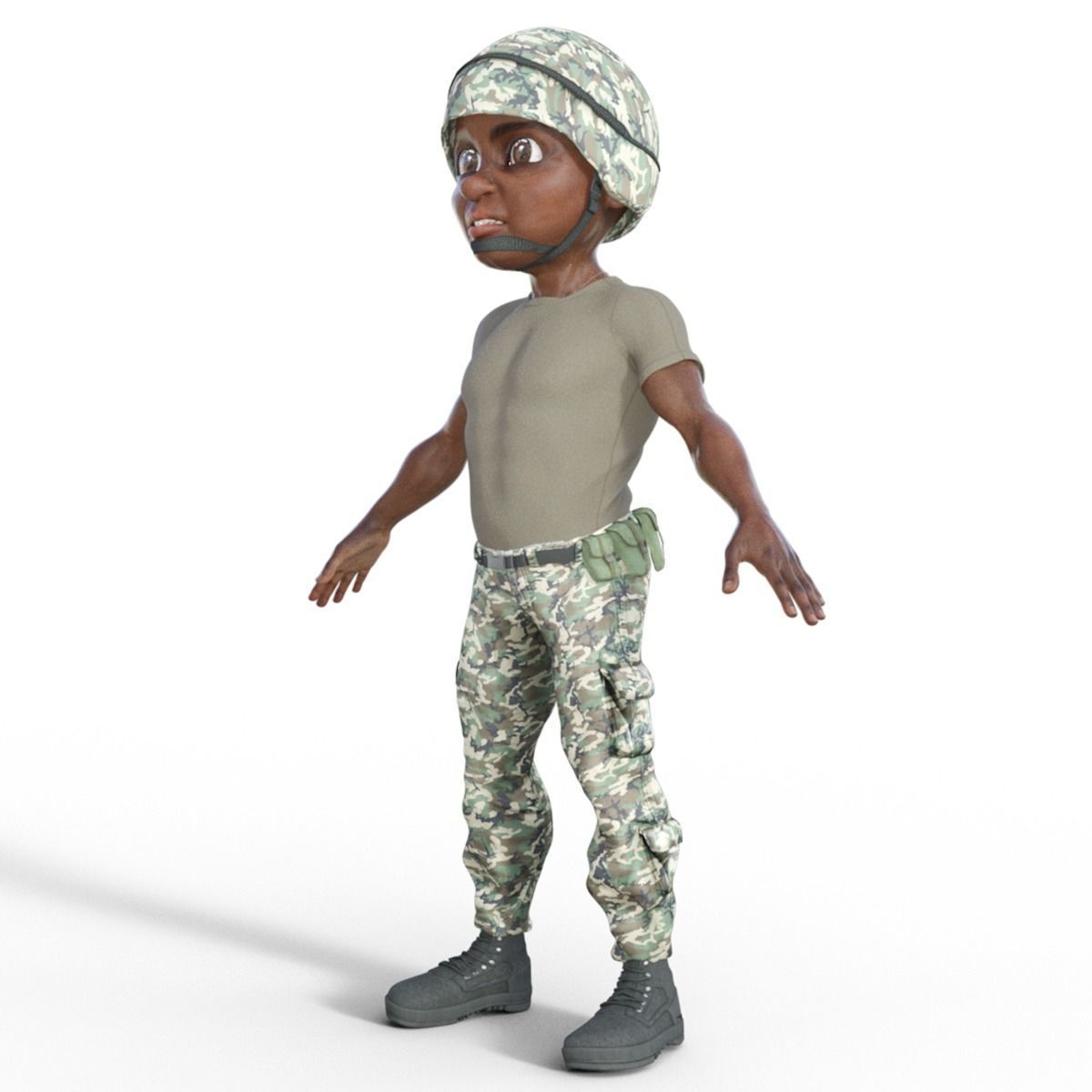 3D Cartoon Soldier 3D model rigged | CGTrader