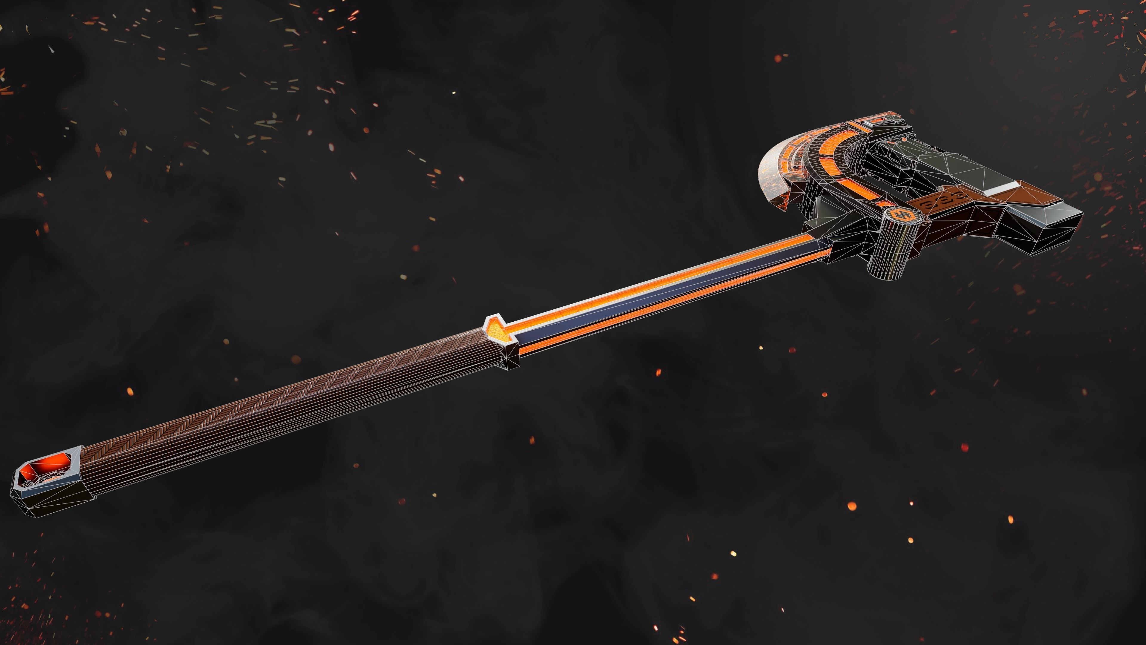 3D model Future Sci-Fi Axe Game-Ready VR / AR / low-poly | CGTrader