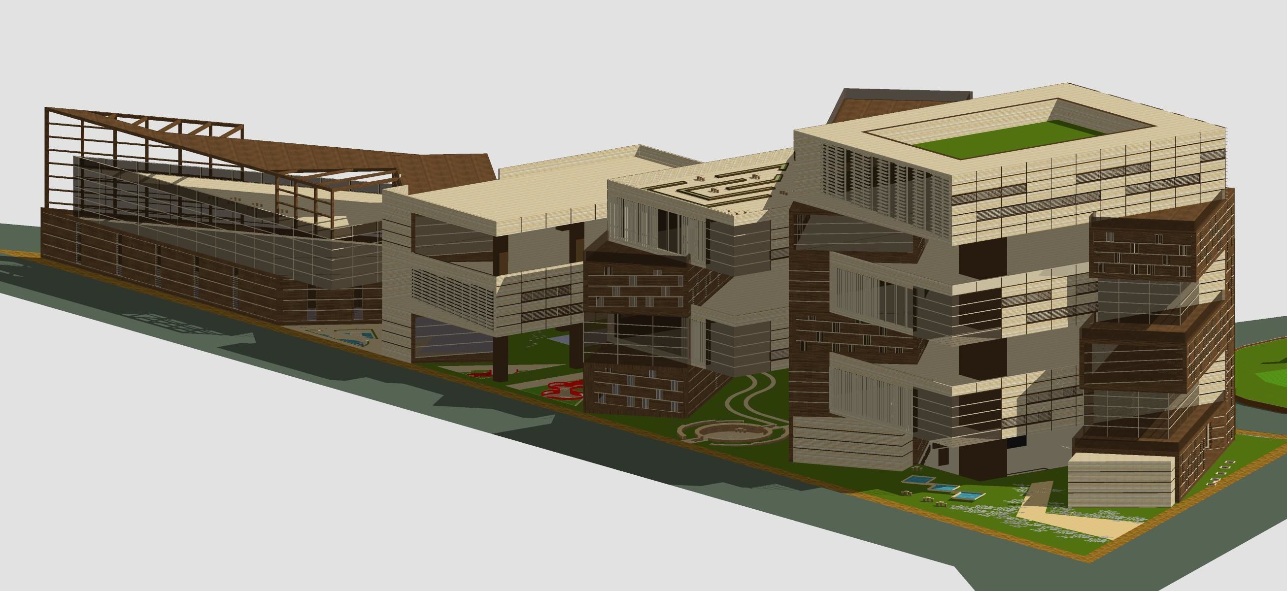 Commercial Complex Project 3D model | CGTrader
