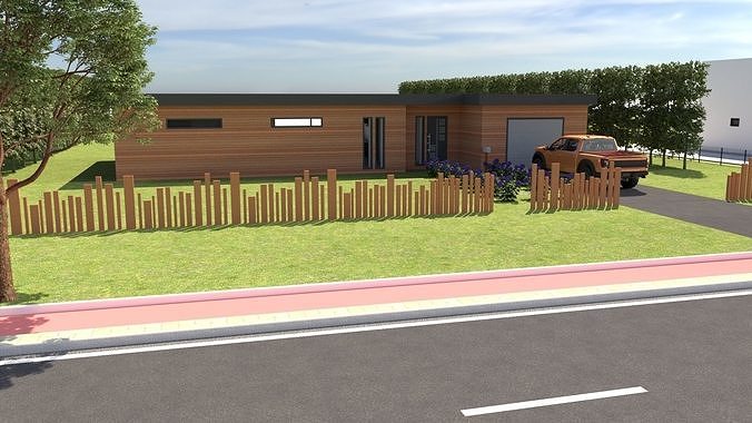 Timber frame house 3D and video 3D model | CGTrader