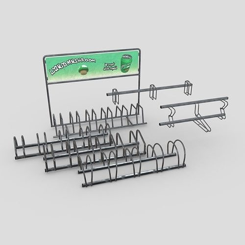 3D model Bicycle Stand Pack VR / AR / low-poly | CGTrader