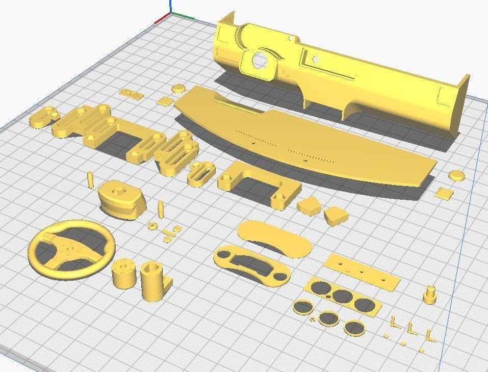Workable interior parts for drift RC car 3D model 3D printable | CGTrader