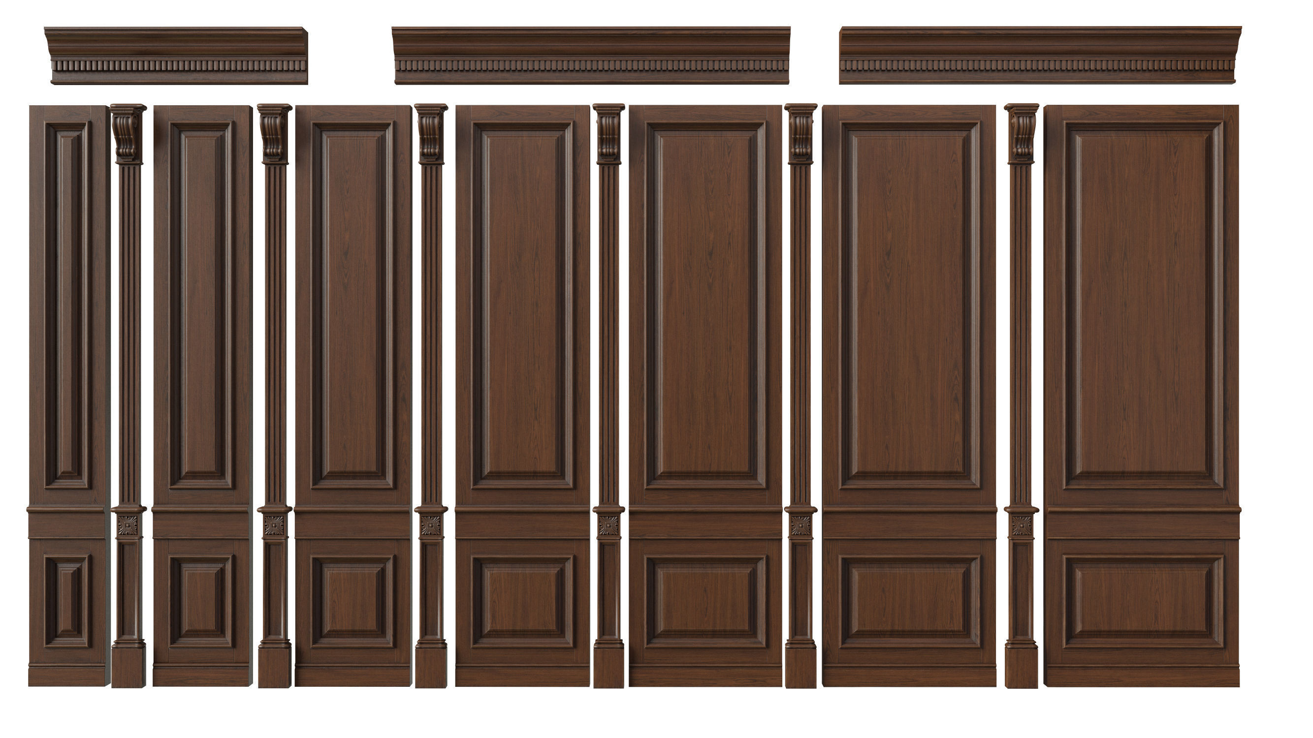 Wooden panel 02 01 3D model | CGTrader