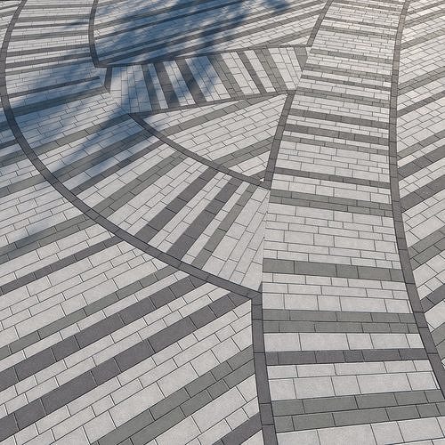 Texture 8k Large Area Linear concrete paving 01 - 3 variations VR / AR ...