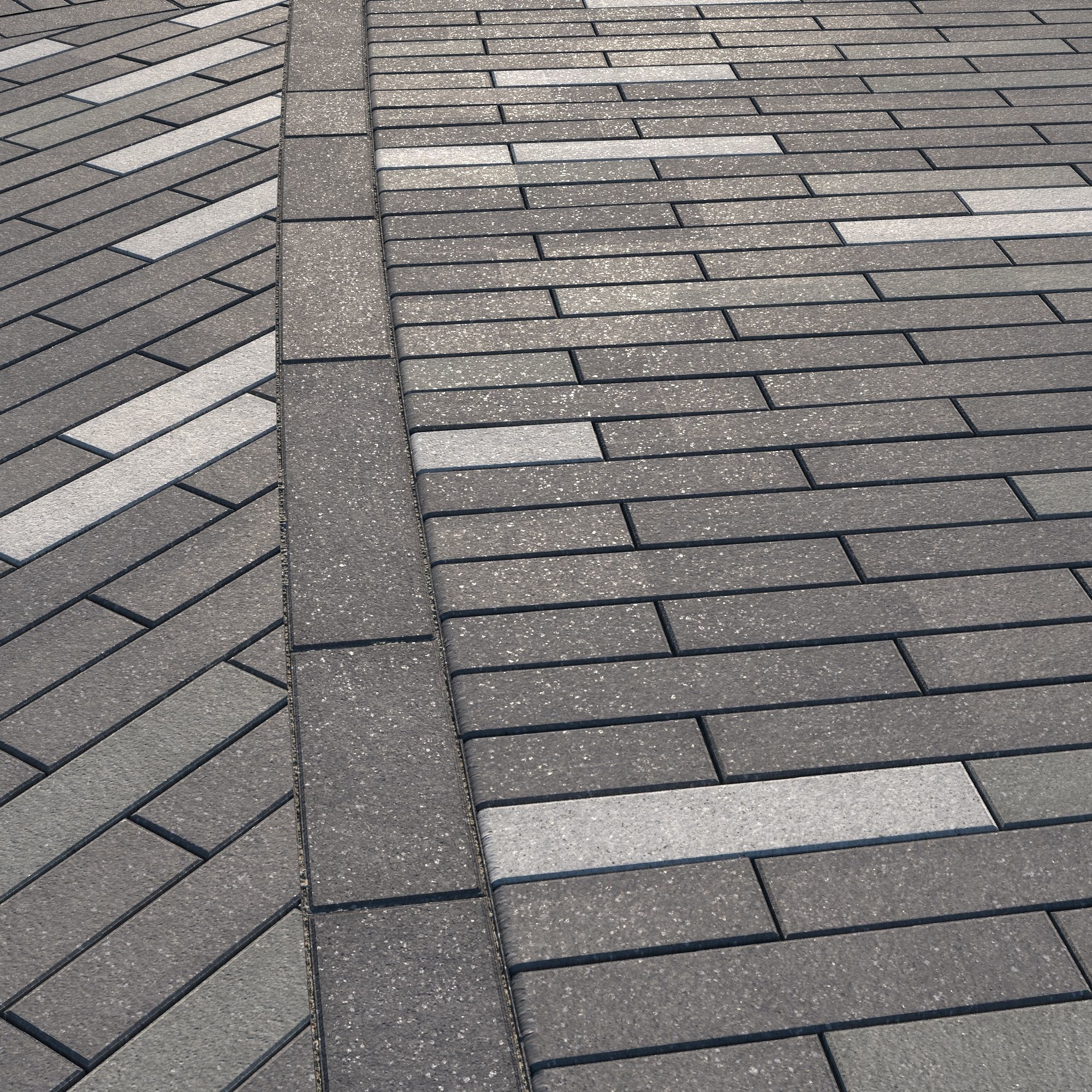 Texture 8k Large Area Linear concrete paving 02 - 3 Variations VR / AR ...