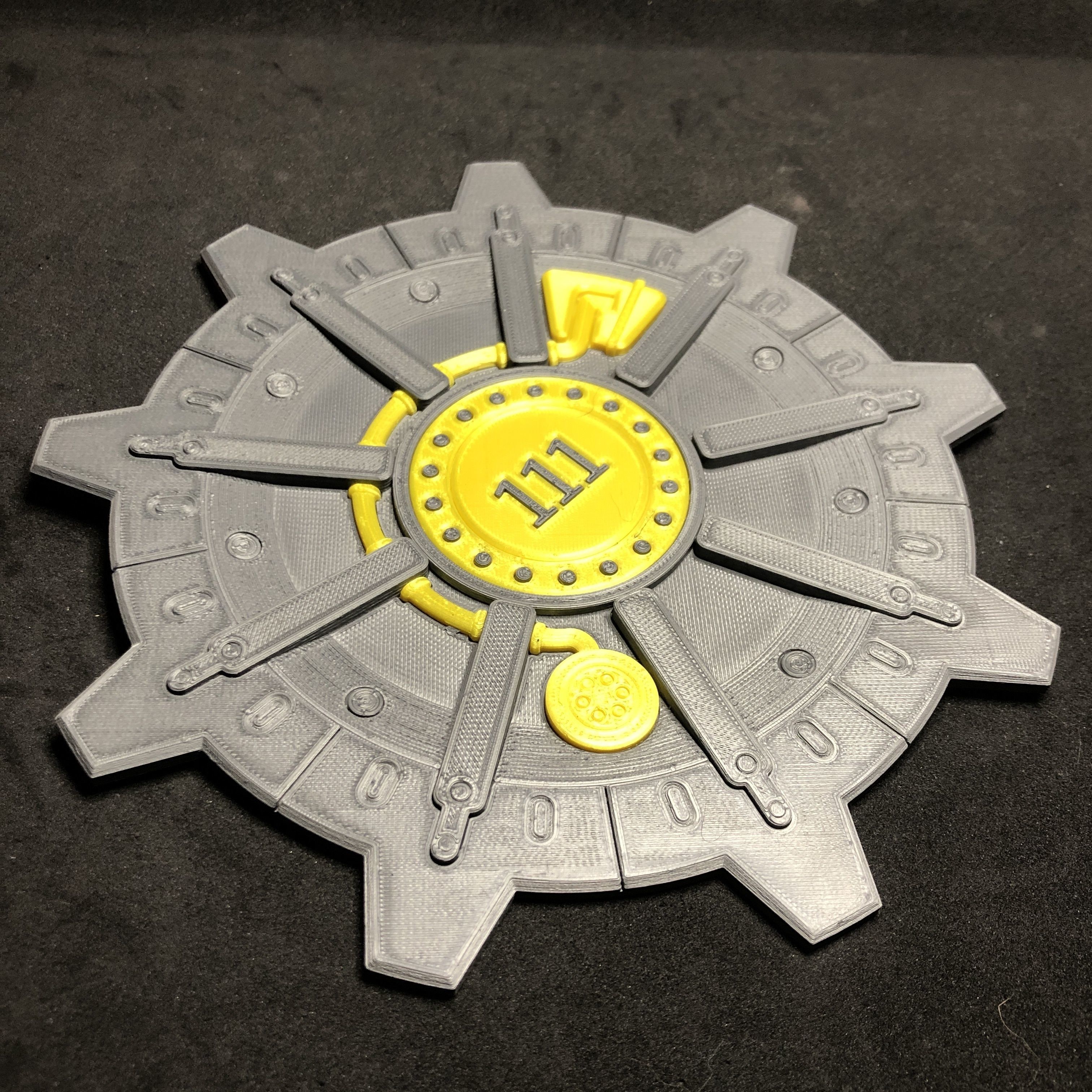 Fallout 111 Vault Door Wall Plaque 3D model 3D printable | CGTrader