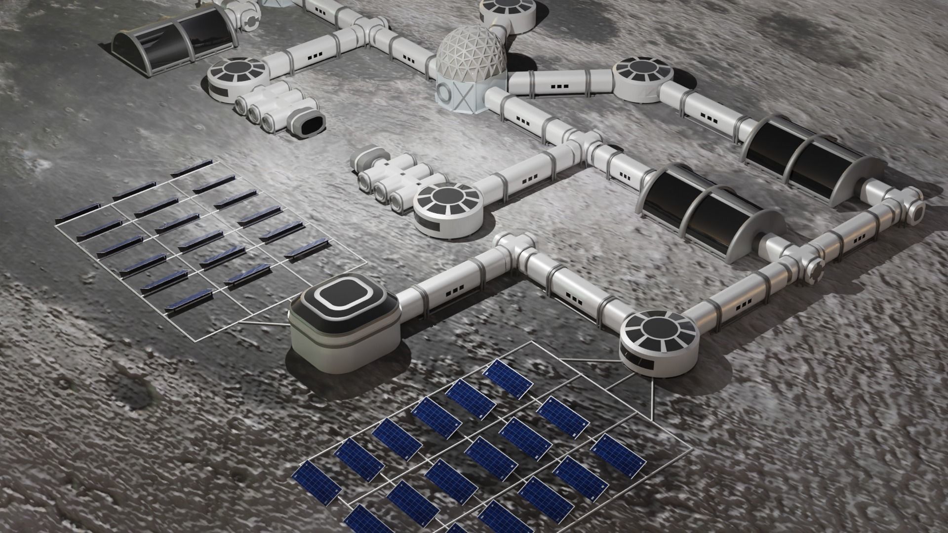 Moonbase 3D model | CGTrader