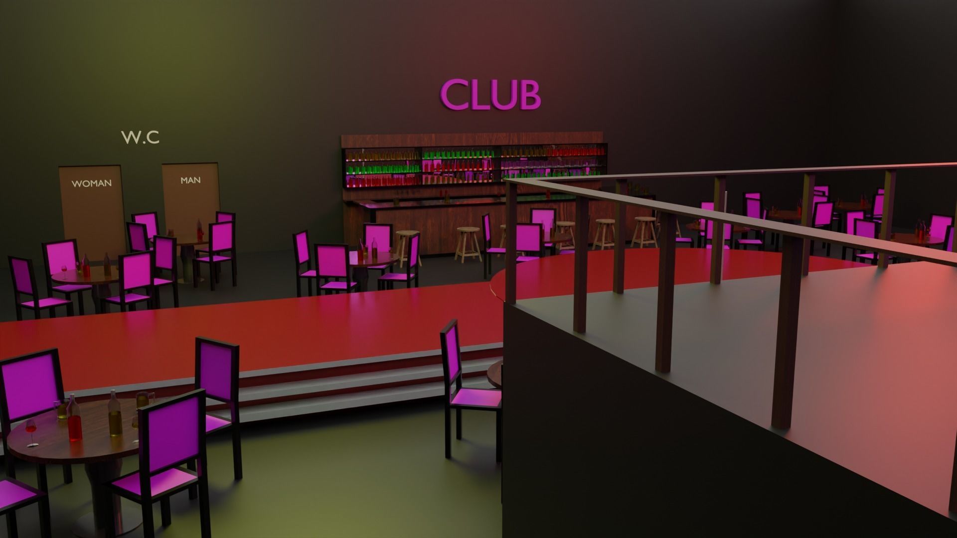 3D model Night Club VR / AR / low-poly | CGTrader