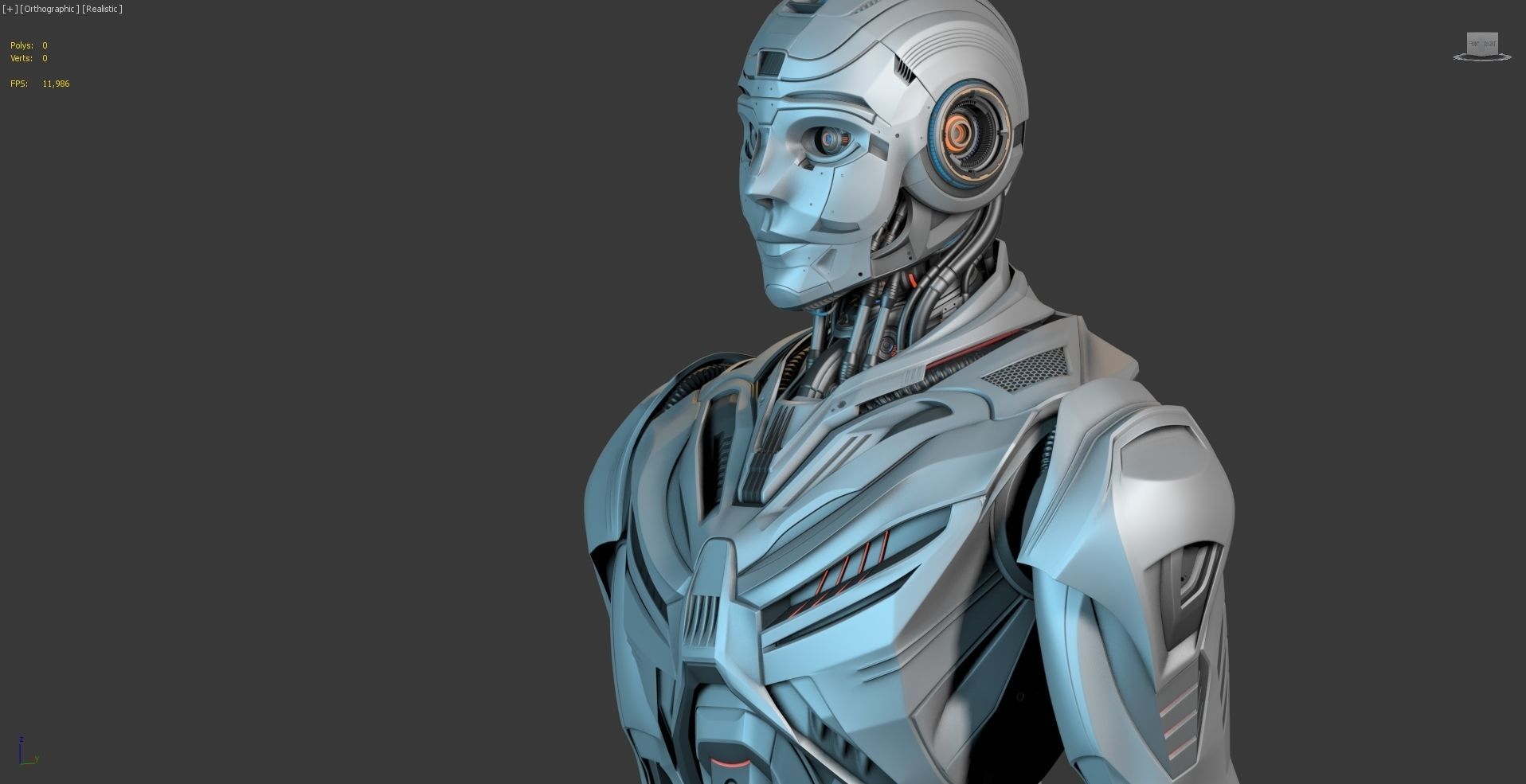 Futuristic Robot Man 3 - Rigged 3D model animated rigged | CGTrader