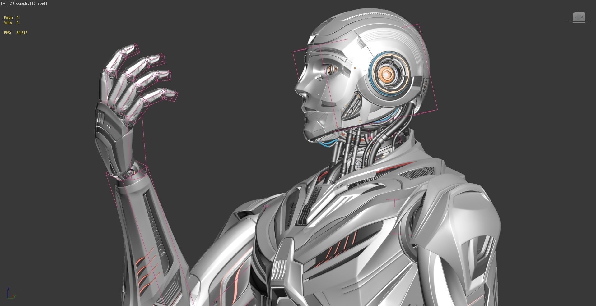 Futuristic Robot Man 3 - Rigged 3D model animated rigged | CGTrader