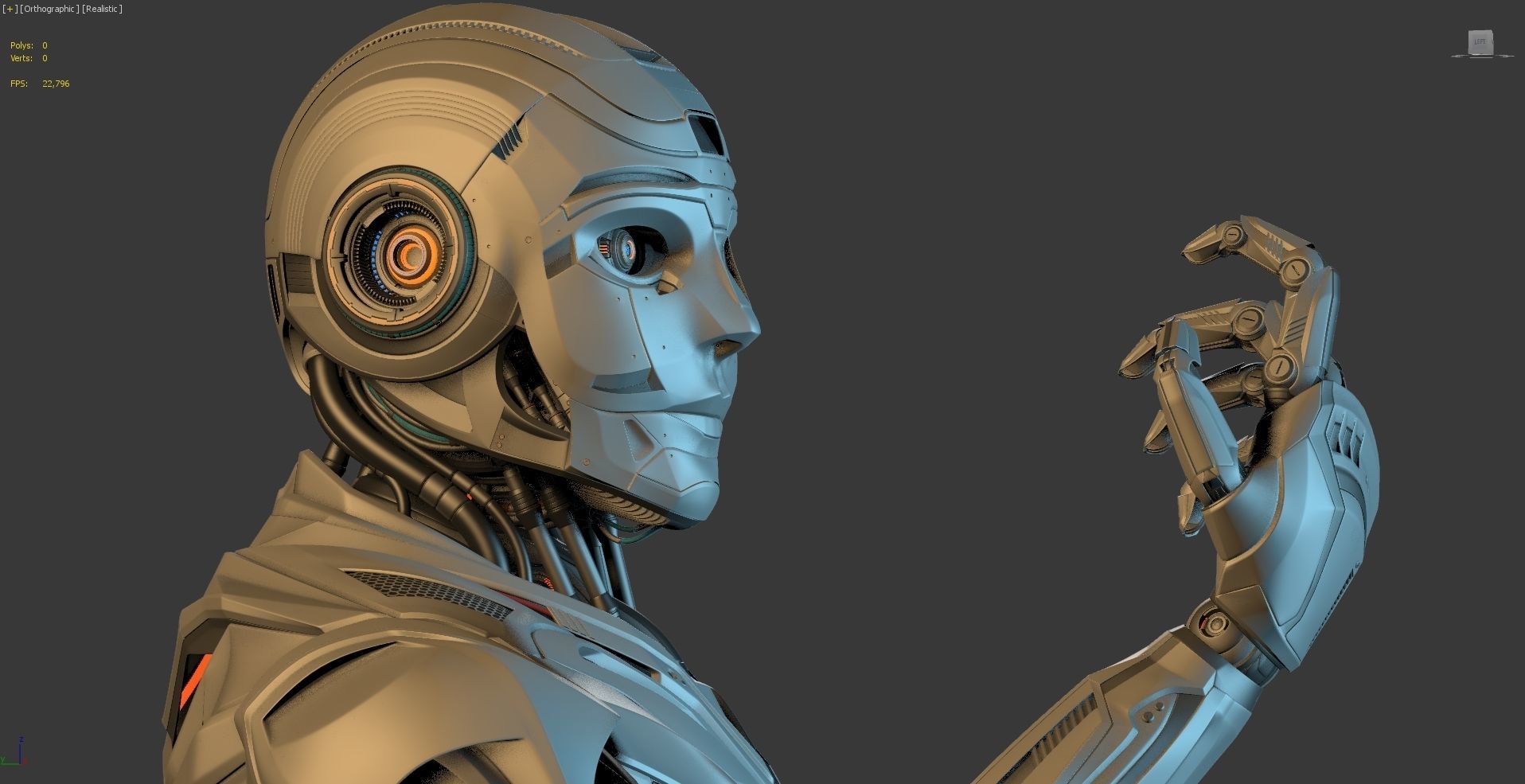 Futuristic Robot Man 3 - Rigged 3D model animated rigged | CGTrader