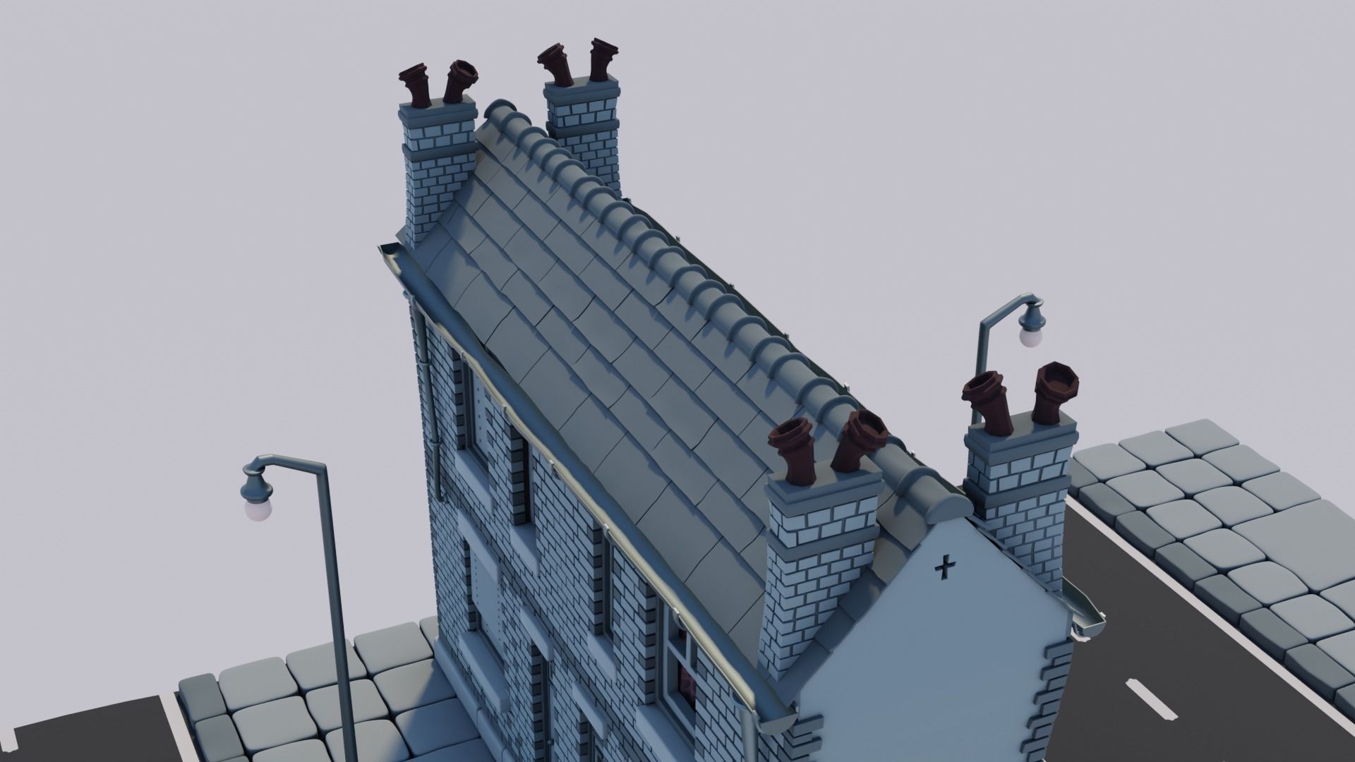 Yorkshire Tenement Cartoon Style 3D model | CGTrader