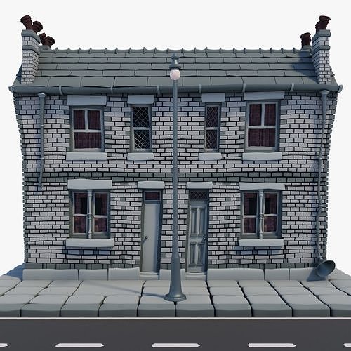 Yorkshire Tenement Cartoon Style 3D model | CGTrader