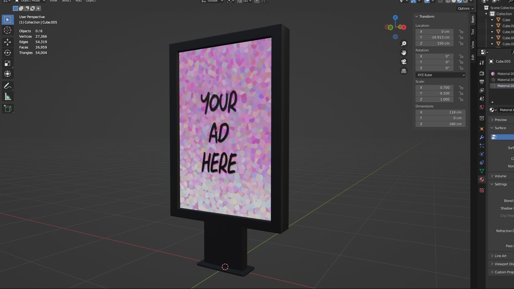 BILLBOARD lcd screen 3D model | CGTrader