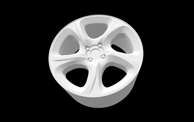 Alfa Romeo OEM scalable and printable rims 3D model 3D printable | CGTrader