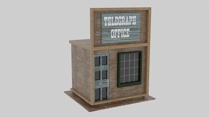 3D model Wild West - Telegraph Office VR / AR / low-poly | CGTrader
