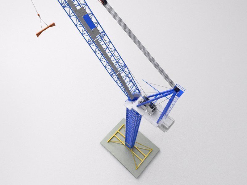 Favelle Favco M1280D TOWER crane 3D model | CGTrader