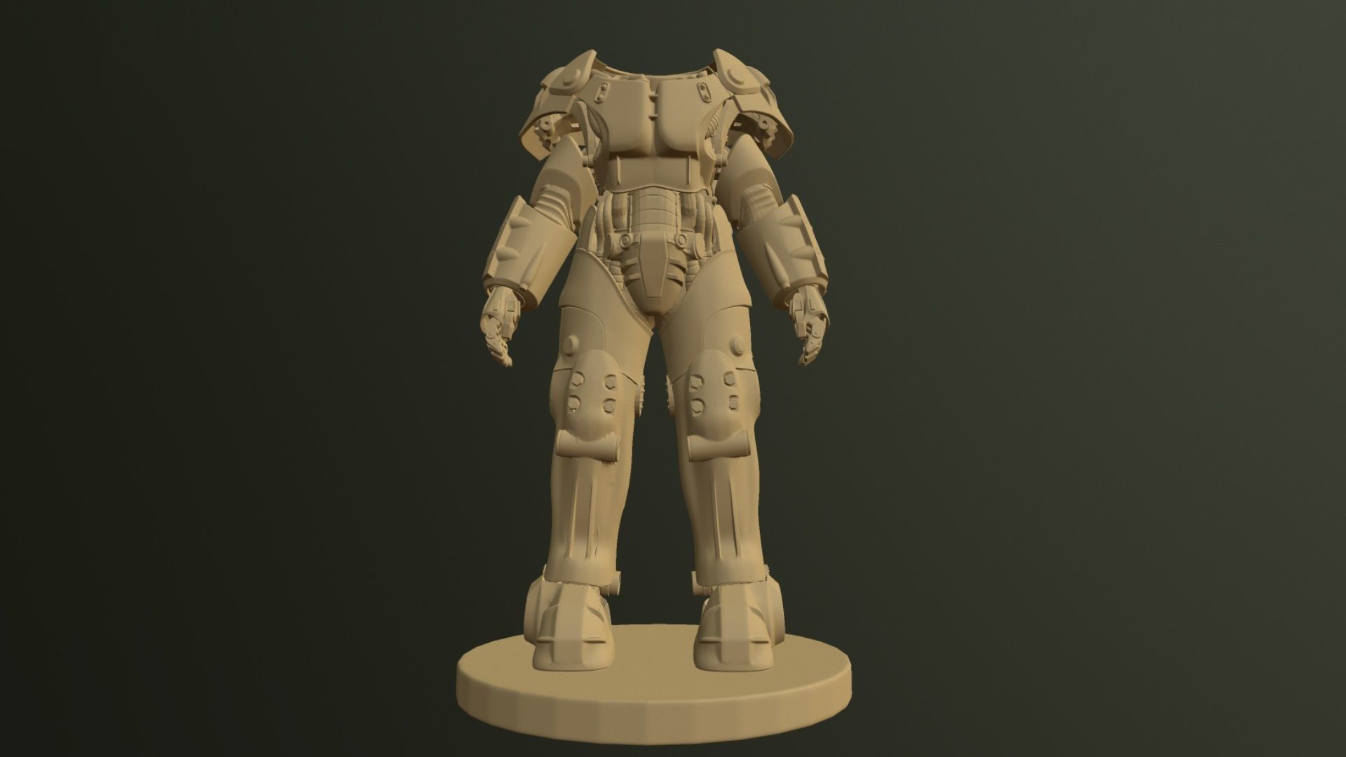 FALLOUT ANCLAVE 4-X-01 POWER ARMOR SCULPTURE 3D model | CGTrader