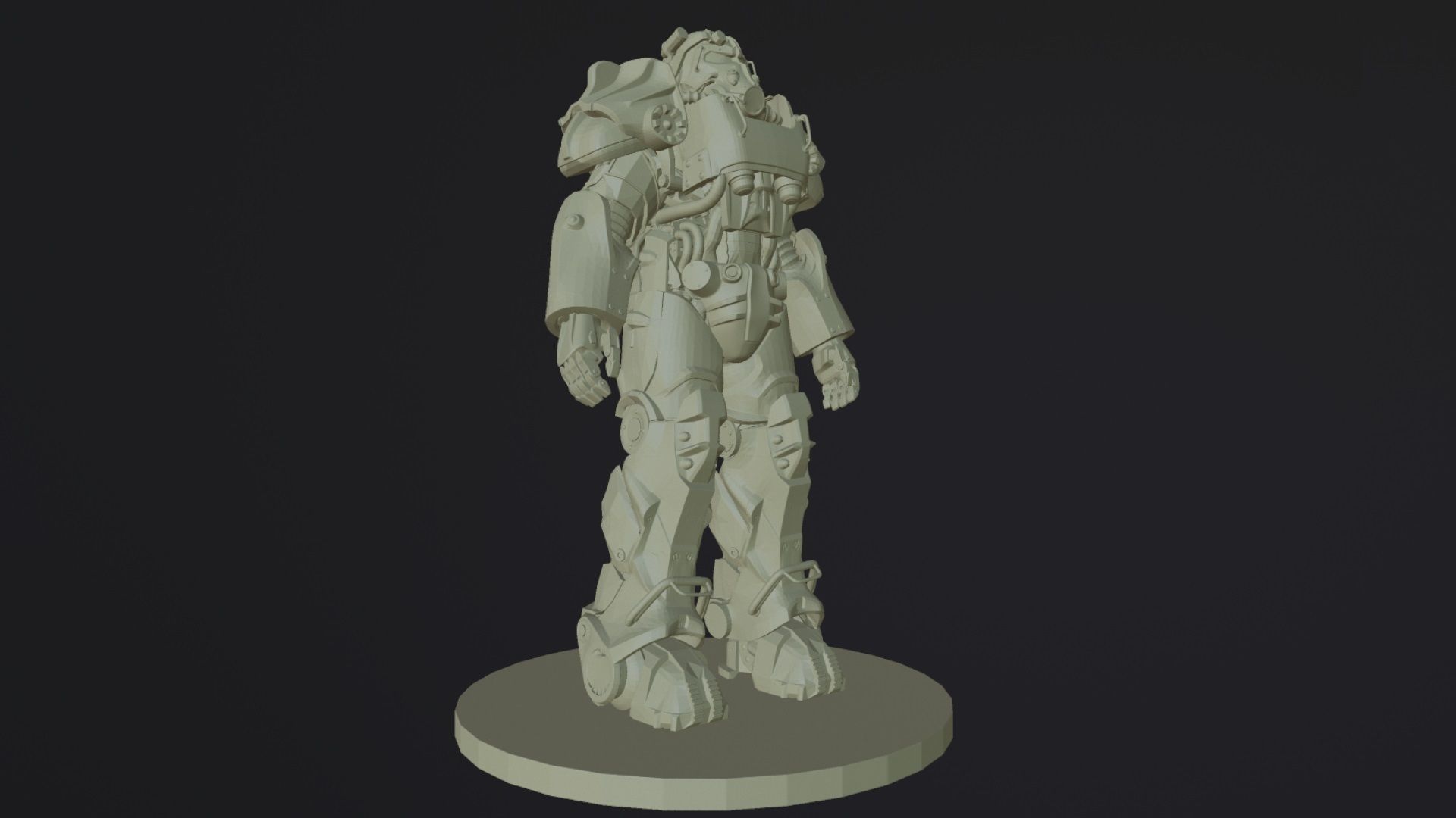 FALLOUT T-45 POWER ARMOR SCULPTURE 3D model | CGTrader