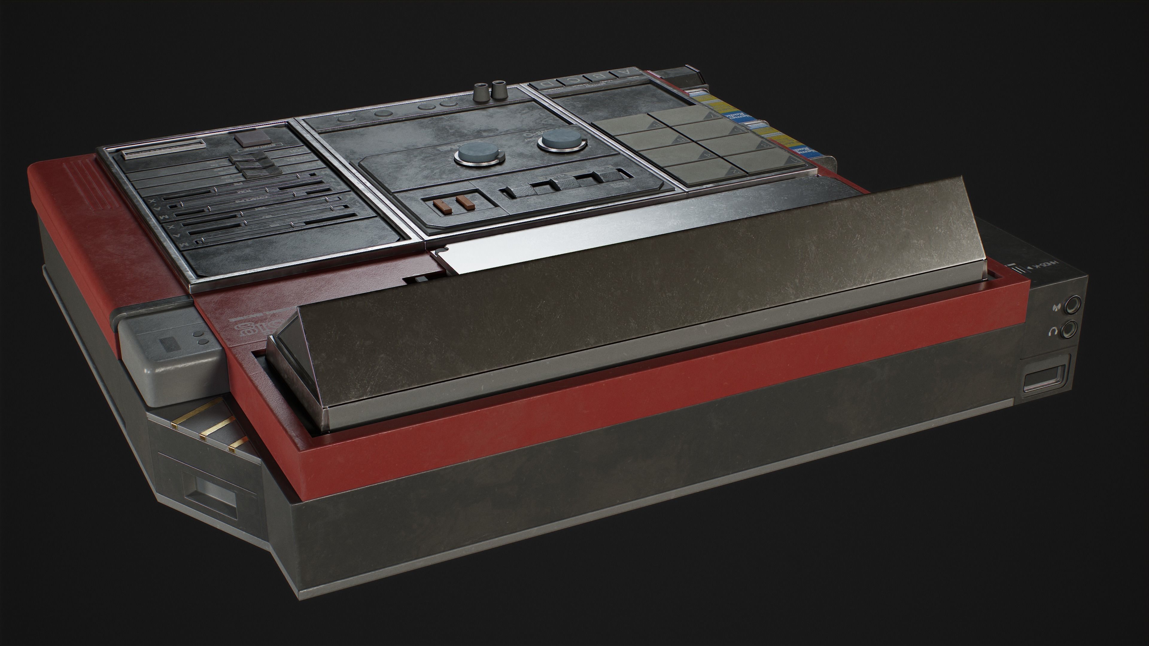 3D model Cyberpunk Decoding device Low-poly 3D model VR / AR / low-poly ...