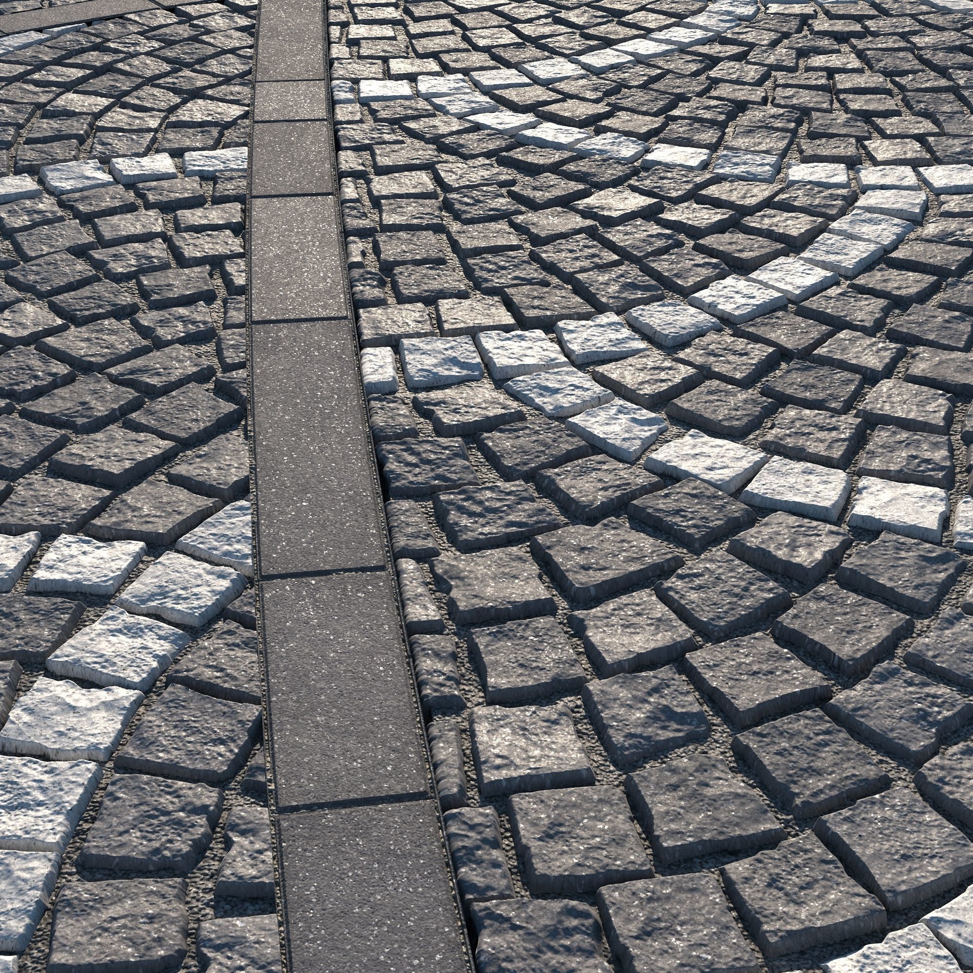 8K Large Area Cobblestone 02 - 3 Variatons Texture | CGTrader