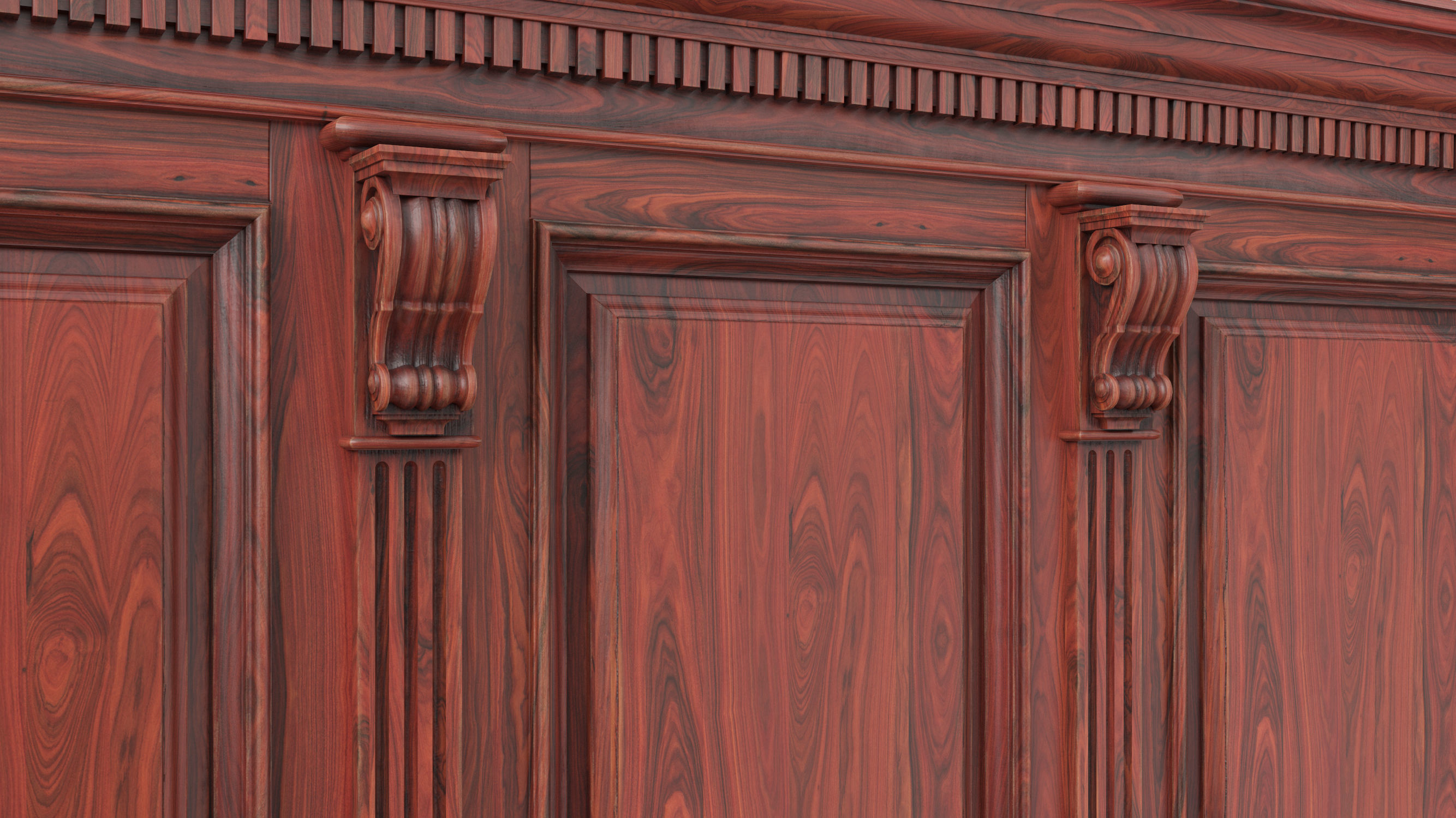 Wooden panel 02 04 3D model | CGTrader