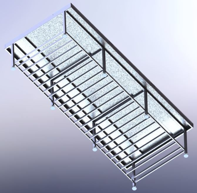 Industrial Stainless Steel Table for Gastronomy 3D model | CGTrader