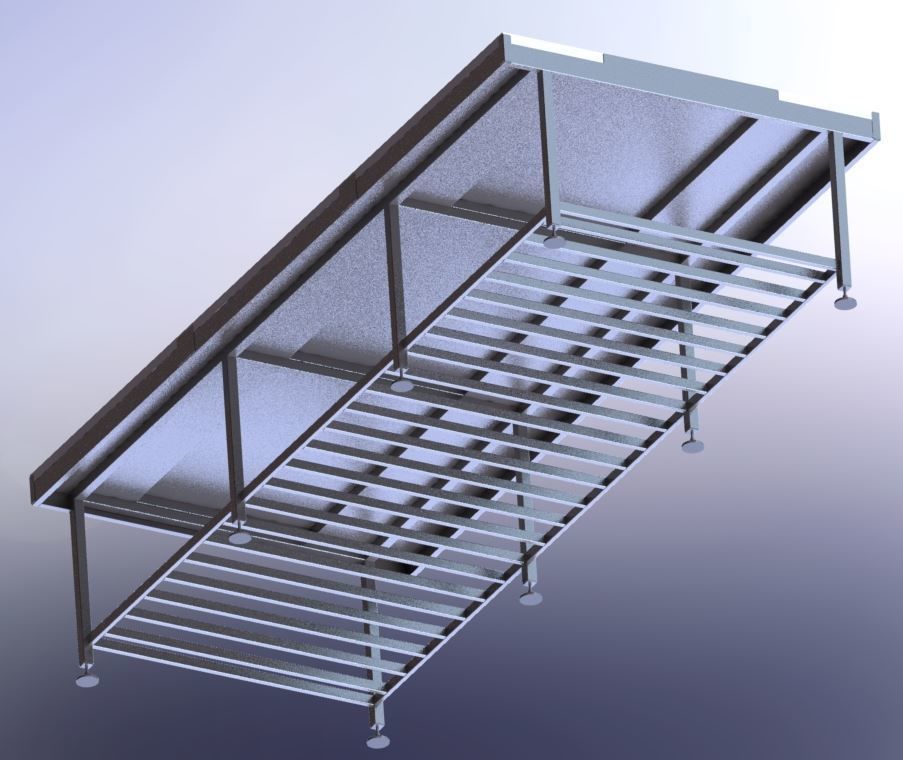 Industrial Stainless Steel Table for Gastronomy 3D model | CGTrader