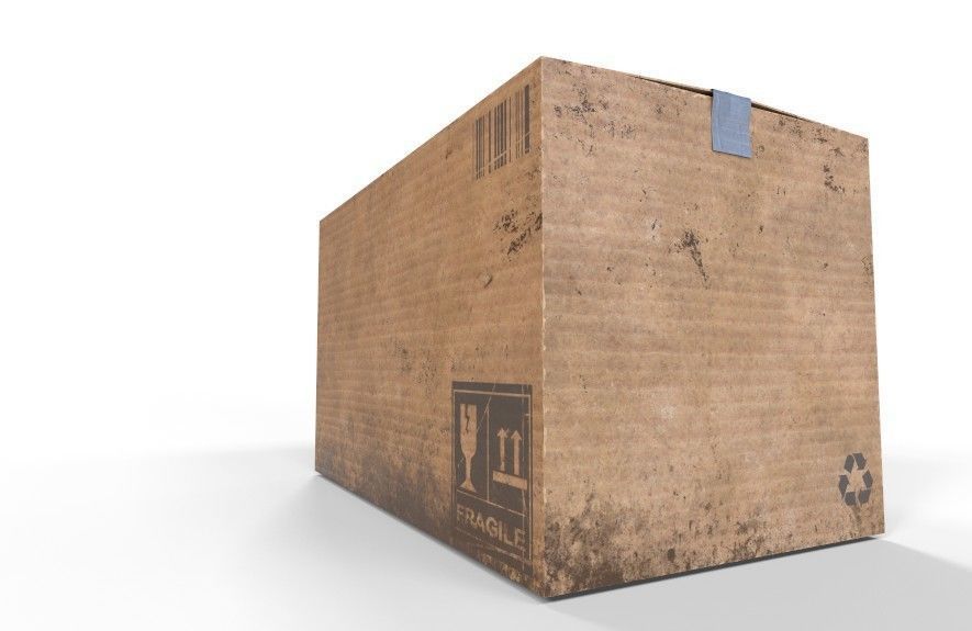 3D model Realistic Duct taped Cardboard Box VR / AR / low-poly | CGTrader
