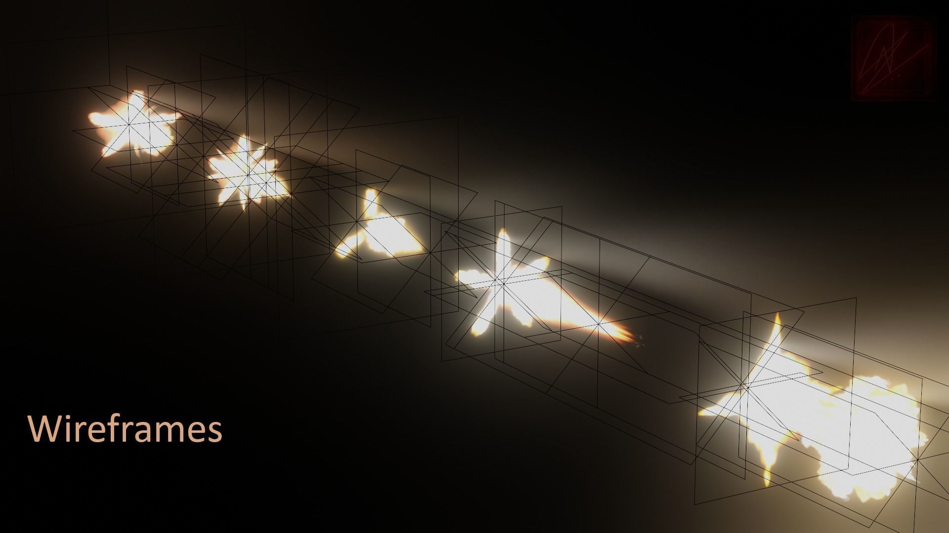 3D model Gun Muzzle Flash Asset Pack Low-poly 3D model VR / AR / low ...