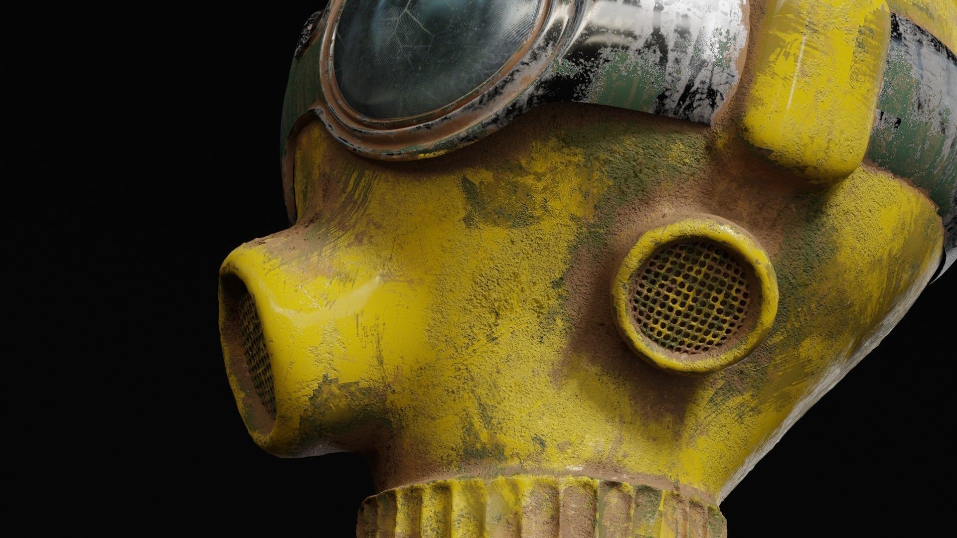 Apocalyptic Helmet Sci-fi Gas Mask Visor free 3D model | CGTrader