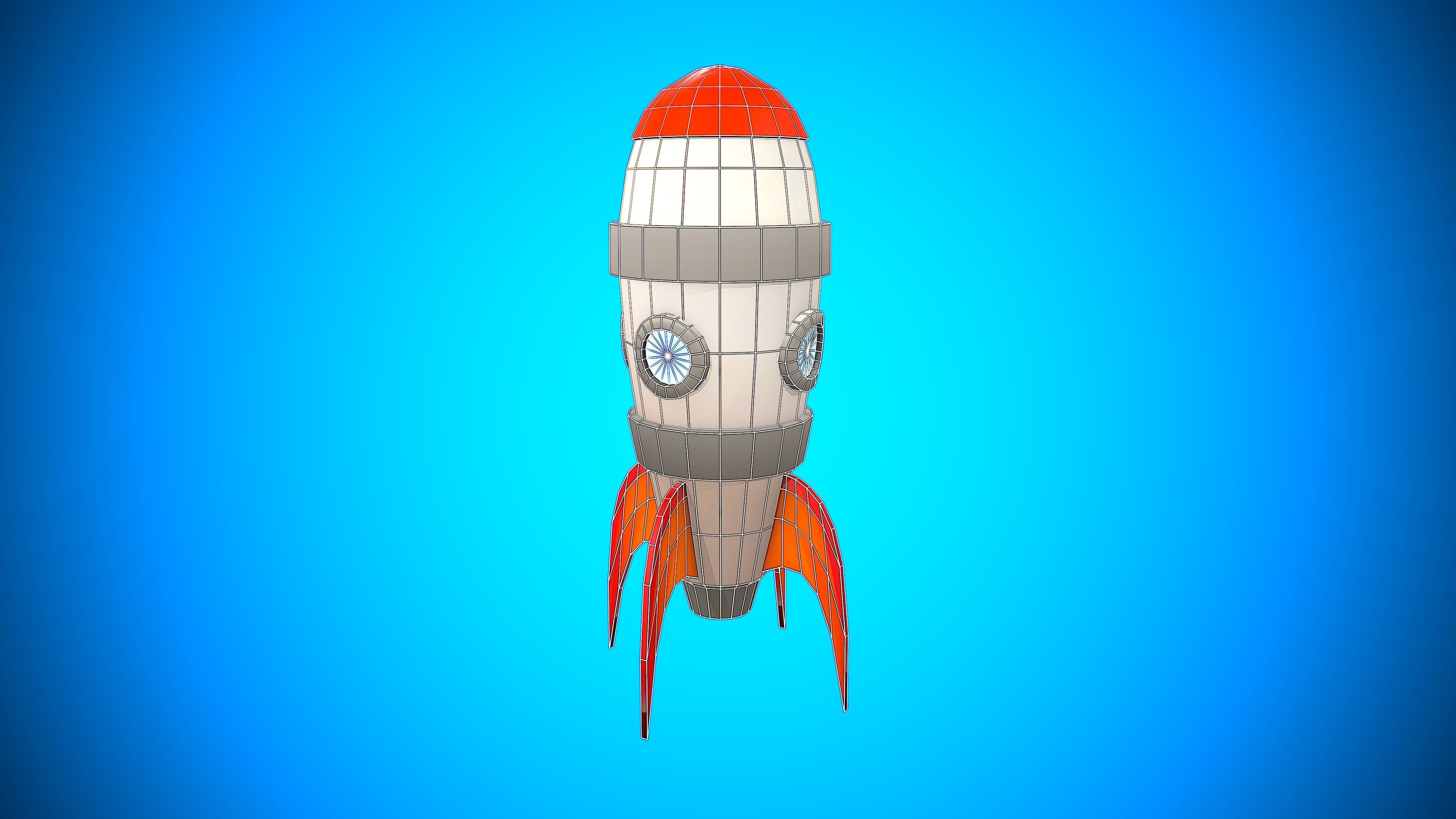 3D model ROCKET CARTOON STYLIZED VR / AR / low-poly | CGTrader