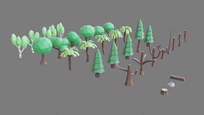 3D model Assorted Tree Collection VR / AR / low-poly | CGTrader