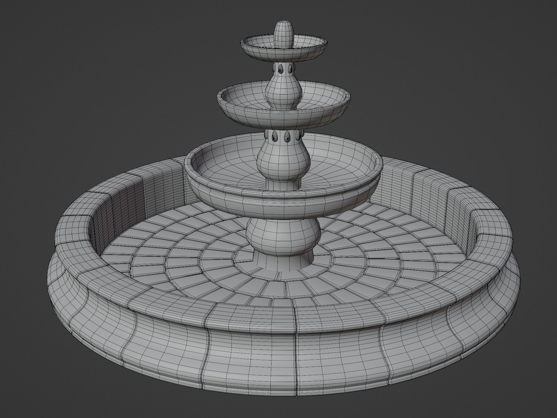 3D model Marble Fountain VR / AR / low-poly | CGTrader
