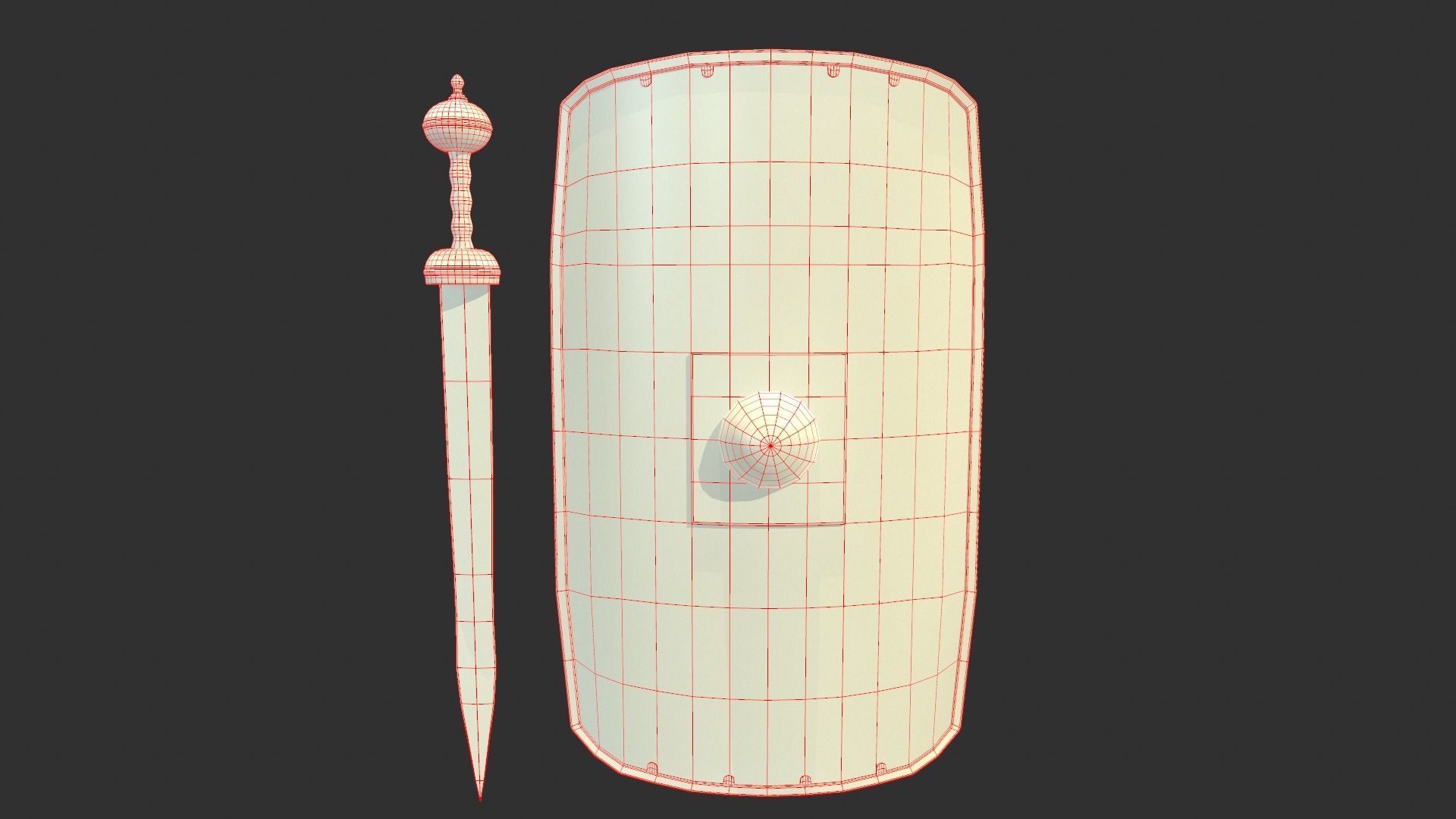 3D model Gladius and Scutum VR / AR / low-poly | CGTrader