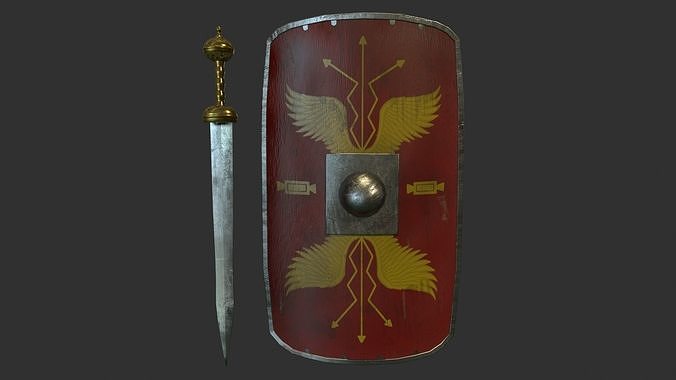 3D model Gladius and Scutum VR / AR / low-poly | CGTrader