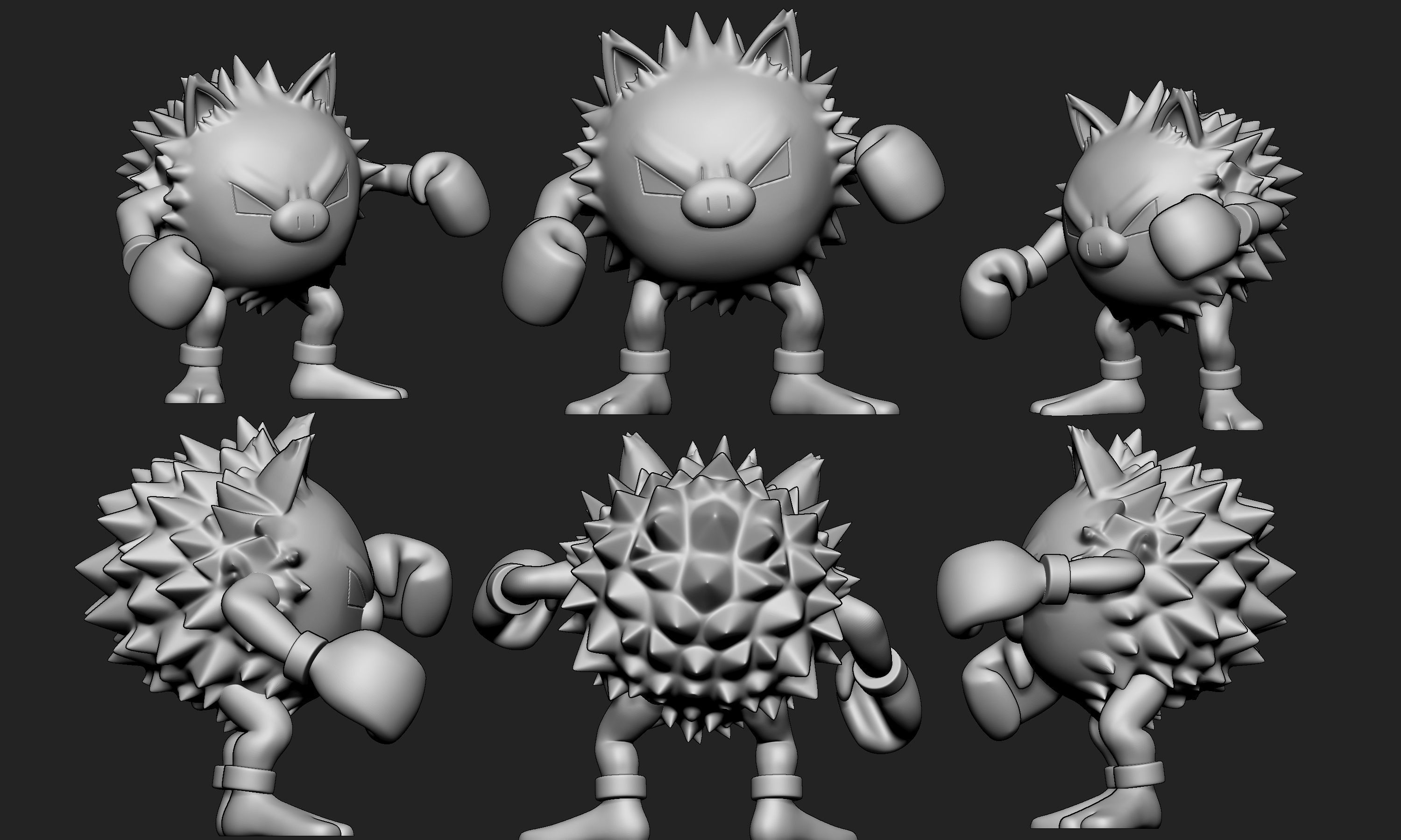 Pokemon - Mankey and Primeape with 2 poses each 3D model 3D printable ...
