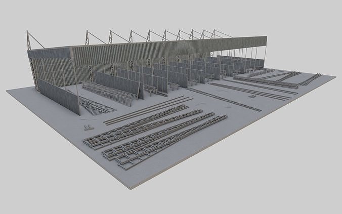 Mini Warehouse And Factory Building free 3D model | CGTrader